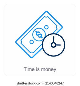 Time Money Icon Concept Stock Vector (Royalty Free) 2143848247 ...