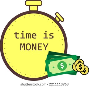Time Money Sign Label Vector Art Stock Vector (Royalty Free) 2211113963 ...