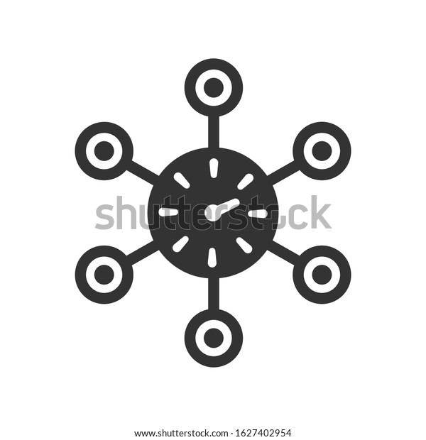 Time Network Icon Vector Graphics Stock Vector (Royalty Free ...