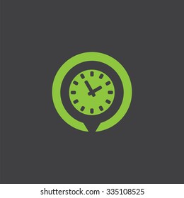 Time Pin Cut Identity Template Icon Stock Vector (Royalty Free ...