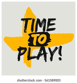 Time Stop Brush Lettering Vector Illustration: เวกเตอร์สต็อก (ปลอดค่า ...