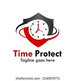 Time Protect Logo Template Illustration Stock Vector (Royalty Free ...