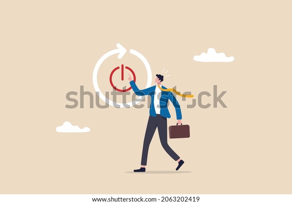 Time Reboot Business Career Refresh Working Stock Vector (Royalty Free ...
