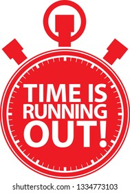 Time Running Out Stopwatch Icon Vector Stock Vector (Royalty Free ...