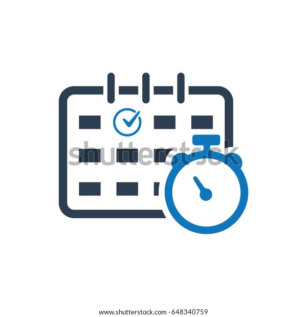 Time Schedule Management Icon Stock Vector (Royalty Free) 648340759 ...