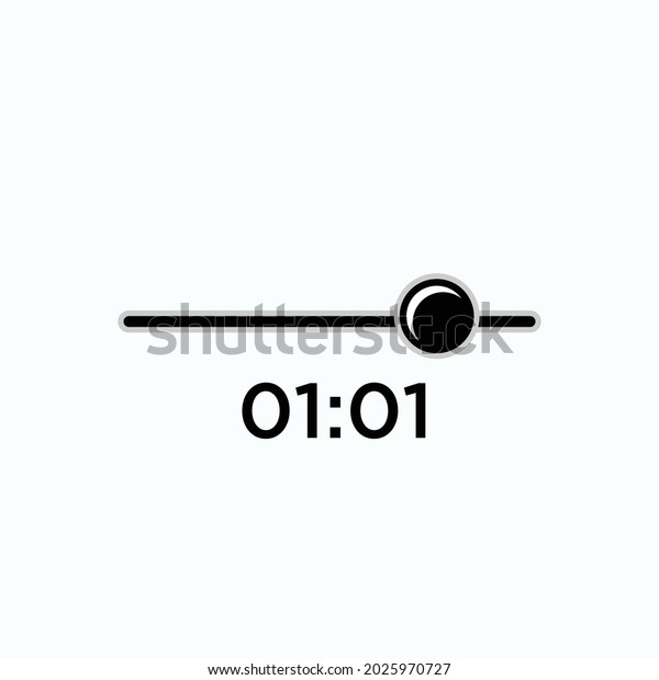 Time Slider Icon Duration Counter Symbol Stock Vector (Royalty Free ...