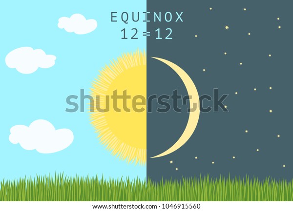 Time Spring Equinox Occurs Around 20 Stock Vector (Royalty Free) 1046915560