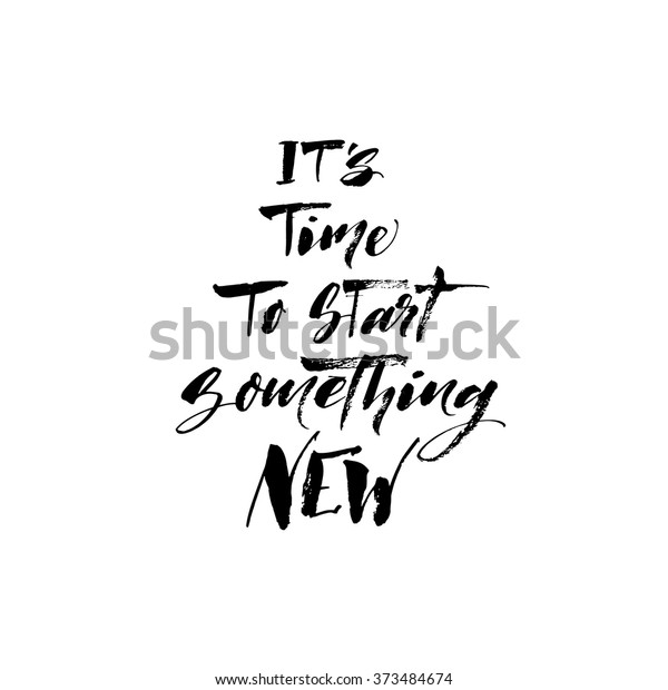 Time Start Something New Card Motivational 库存矢量图（免版税）373484674