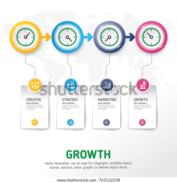 Time Success Template Modern Info Graphic Stock Vector (Royalty Free ...