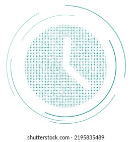 Time Symbol Filled Teal Dots Pointillism: เวกเตอร์สต็อก (ปลอดค่า ...