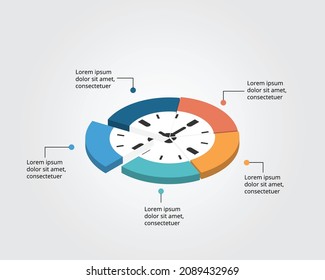 Time Template Infographic Presentation 5 Element Stock Vector (Royalty ...