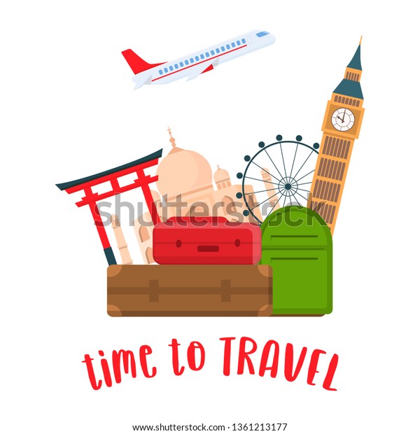 Time Travel Lettering Vector Poster Postcard Stock Vector (Royalty Free ...