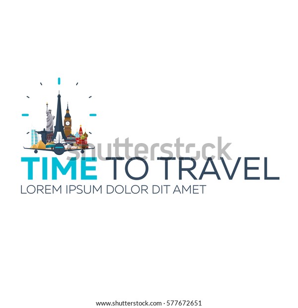 Time Travel Logo Vector Flat Illustration Stock Vector (Royalty Free ...