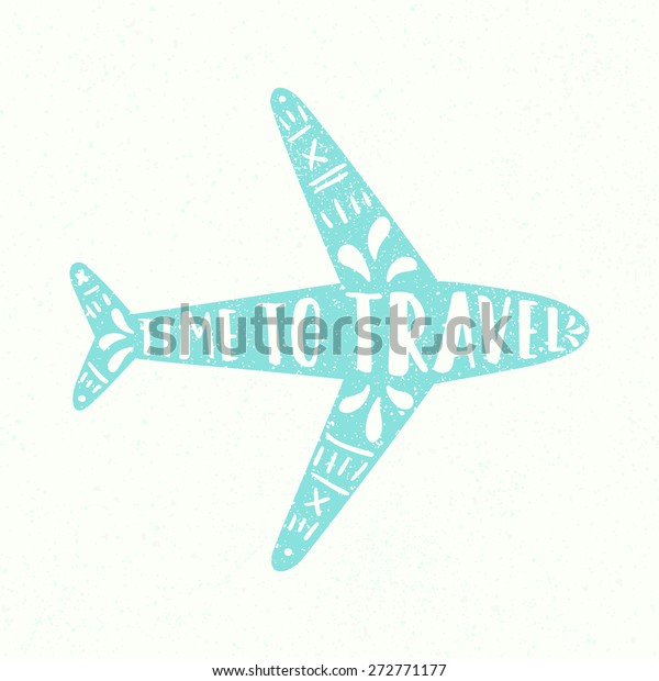 Time Travel Plane Silhouette Vector Hand Stock Vector (Royalty Free ...