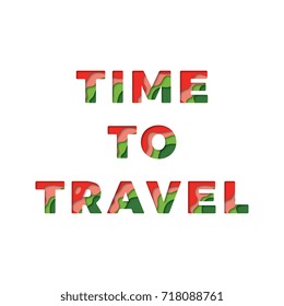 Time Travel Text Paper Cut Multi Stock Vector (Royalty Free) 718088761 ...