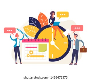 Time Travel Vector Flat Cartoon Graphic Stock Vector (Royalty Free ...