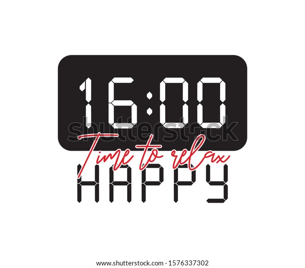 Time Typography Print T Shirt Stock Vector (Royalty Free) 1576337302 ...