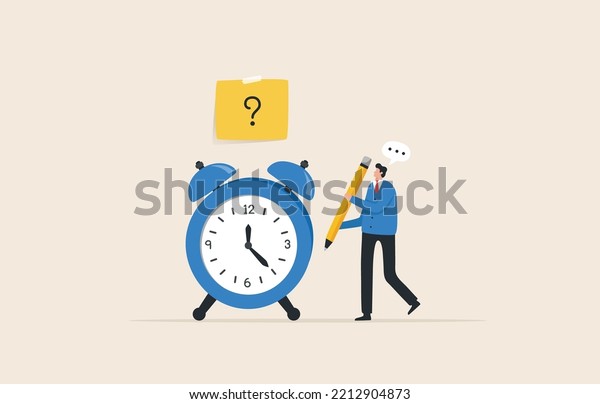 Time Write Writing Theme Question Mark Stock Vector (Royalty Free ...