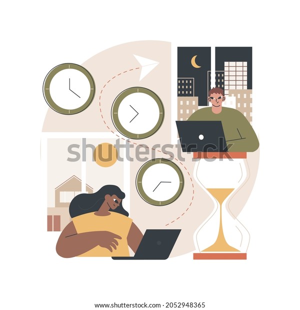 Time Zones Abstract Concept Vector Illustration Stock Vector (Royalty ...