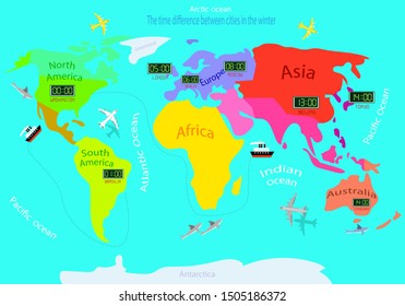 803 South America Time Zone Images, Stock Photos & Vectors | Shutterstock