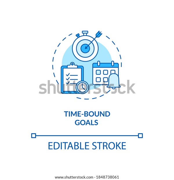 Timebound Goals Concept Icon Communication Helping Stock Vector ...