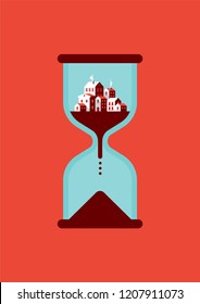 Timeless City Flat Icon Design Stock Vector (Royalty Free) 1207911073 ...