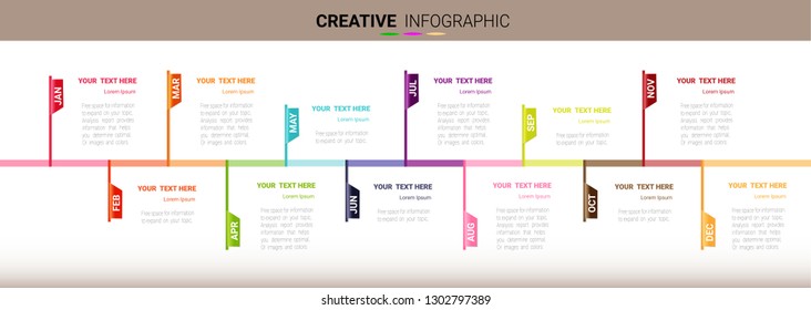 1,275 1 year timeline Images, Stock Photos & Vectors | Shutterstock