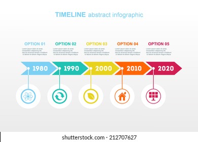Timeline Abstract Infographics Vector Concept Stock Vector (Royalty ...