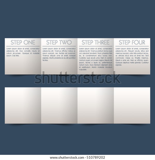 Timeline Brochure Four Step Paper Template Stock Vector (Royalty Free ...