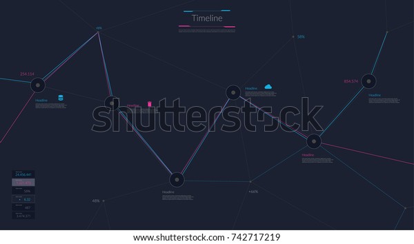 Timeline Connection Infographic Vector Illustration Stock Vector ...