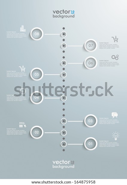 Timeline Design Rings On Grey Background Stock Vector (Royalty Free ...