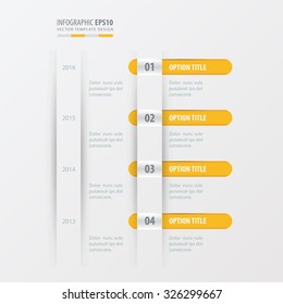 Vektor Stok Timeline Template Template Yellow Color (Tanpa Royalti ...