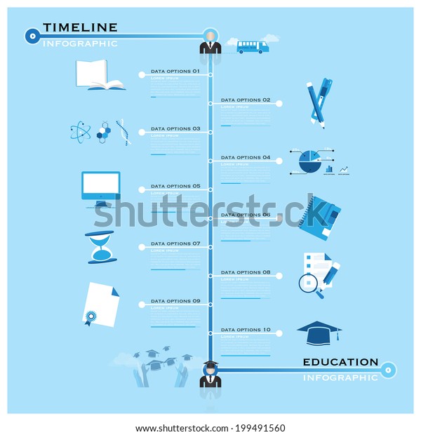 Timeline Education Infographic Design Template Stock Vector (Royalty ...