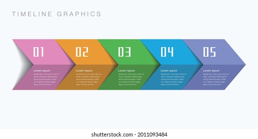 Timeline Graphics Business Presentation Template Flow Stock Vector ...