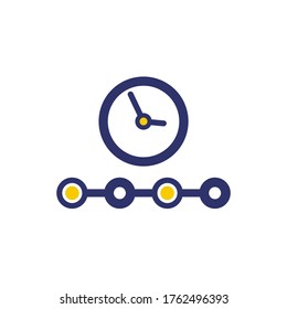 Timeline Icon On White Vector Stock Vector (Royalty Free) 1762496393 ...