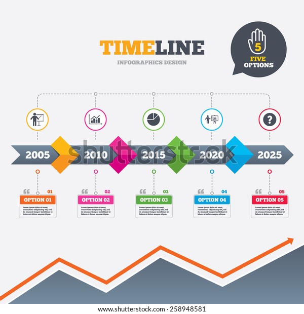 Timeline Infographic Arrows Diagram Graph Pie Stock Vector (Royalty ...