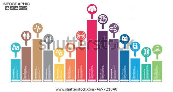 Timeline Infographic Chart Many Color On Stock Vector (Royalty Free ...