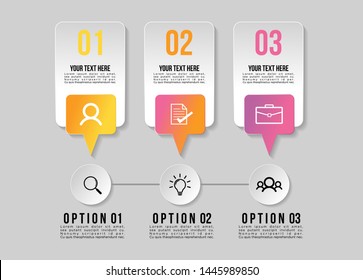 Timeline Infographic Design Template 3 Options Stock Vector (Royalty ...