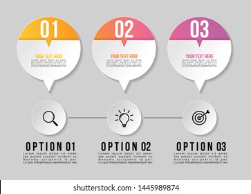 Timeline Infographic Design Template 3 Options Stock Vector (Royalty ...