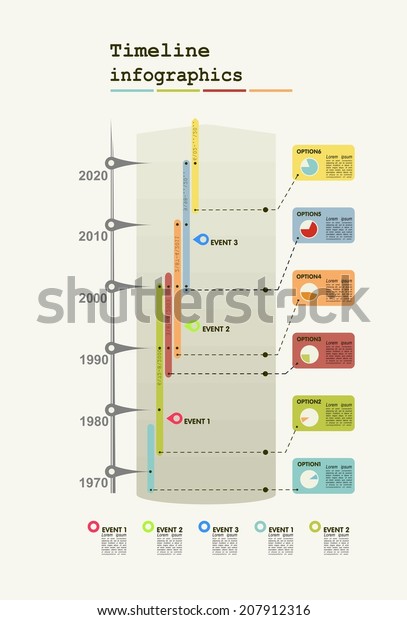 Timeline Infographic Diagrams Graphics Flat Design 库存矢量图（免版税）207912316 ...