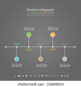 Timeline Infographic Set Icons Vector Design Stock Vector (Royalty Free ...