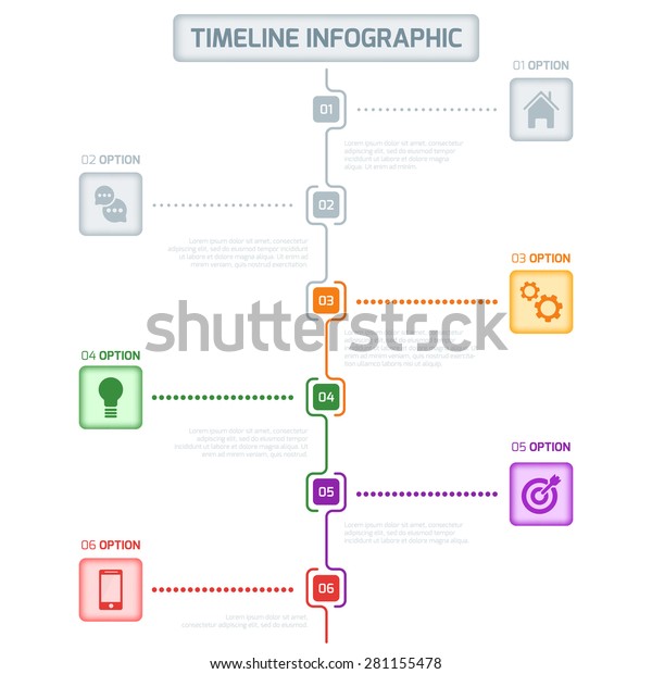 Timeline Infographic Vector Cv Resume Business: vector de stock (libre ...