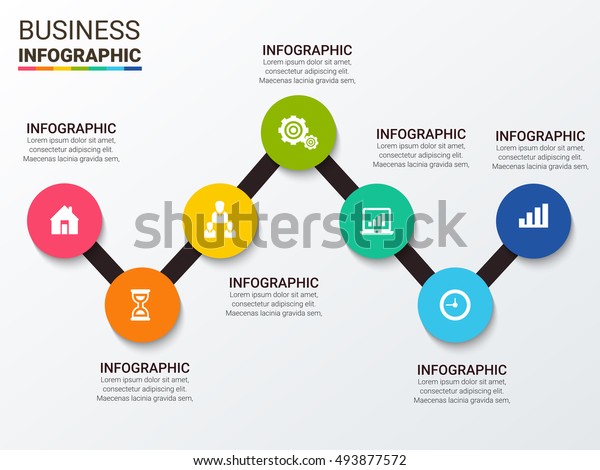 Timeline Infographics Broken Line Stock Vector (Royalty Free) 493877572 ...