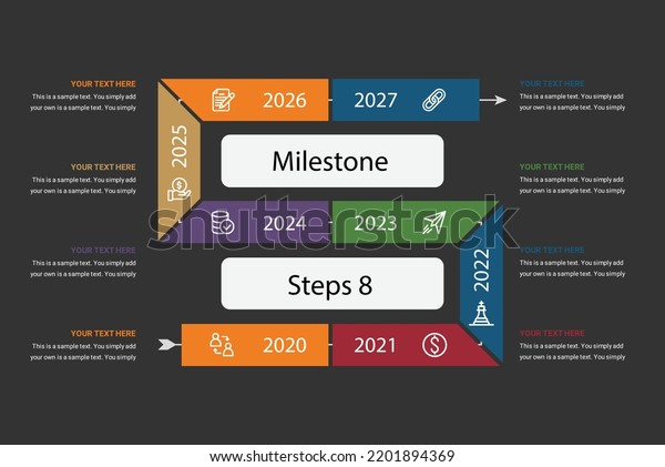 Timeline Infographics Business Development Process Milestone Stock ...