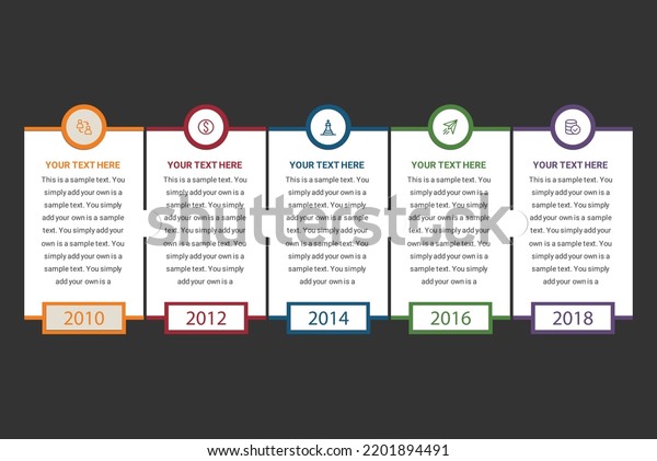 Timeline Infographics Business Development Process Milestone Stock ...