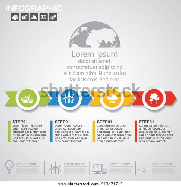 Timeline Infographics Design Arrows Timeline Template Stock Vector ...