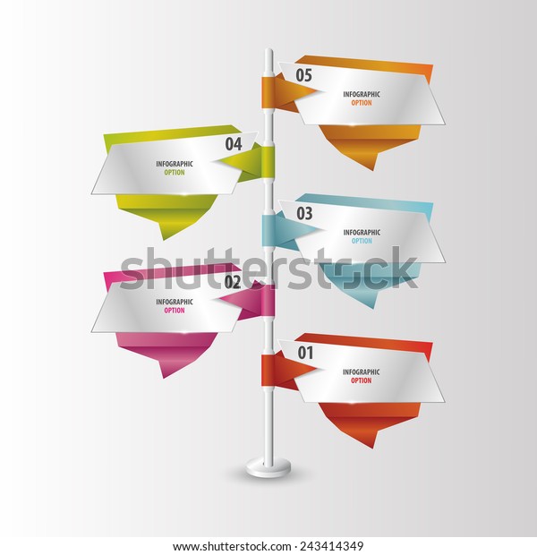 Timeline Infographics Flags Vector Illustration Stock Vector (Royalty ...