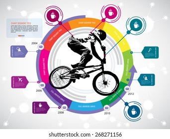 Timeline Infographics Sport Element Vector Design Stock Vector (Royalty ...