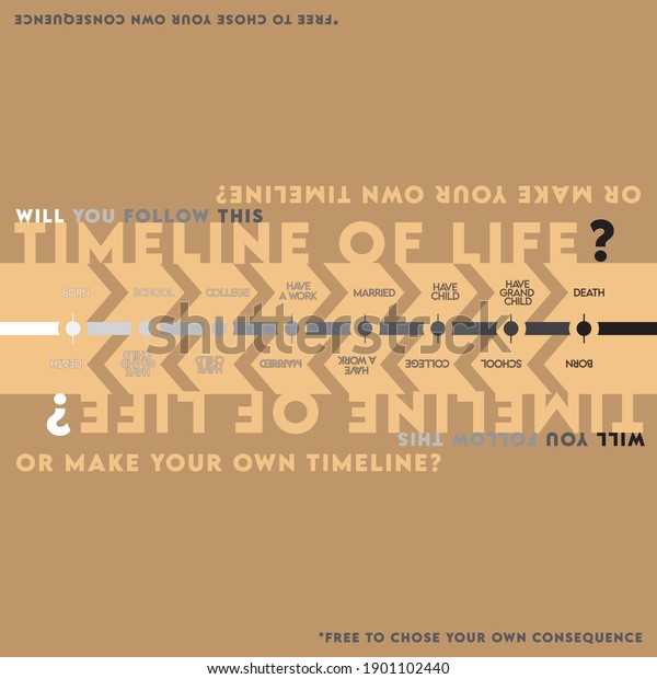 Timeline Life Words Wisdom Time Motivation Stock Vector (Royalty Free ...