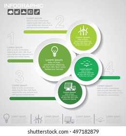 Timeline Nature Infographics Design Template 4 Stock Vector (Royalty ...